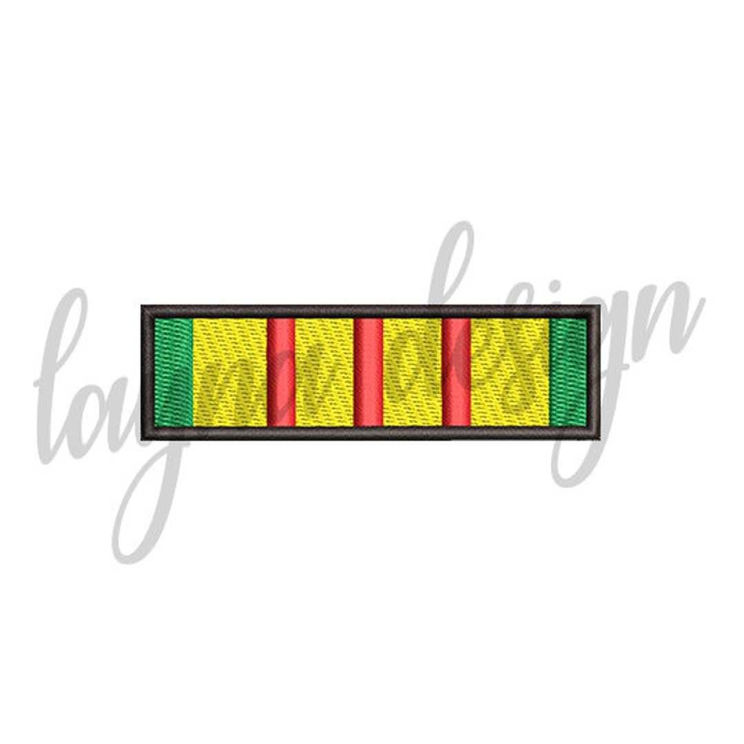 3 Sizes Vietnam Veteran Ribbon - Machine Embroidery Design File ...