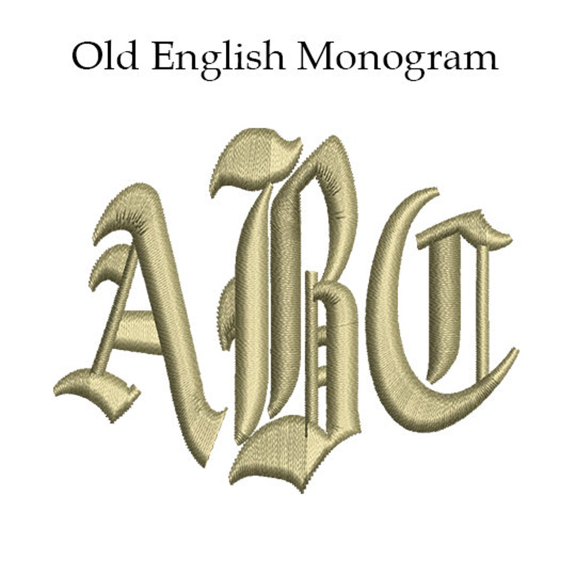 Custom Monogram 3 Letters Digitizing Machine Embroidery Design - Etsy