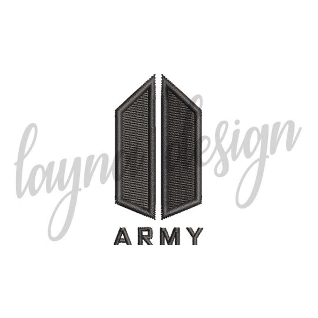 3 Sizes BTS Army Logo - Machine Embroidery Design File - Etsy
