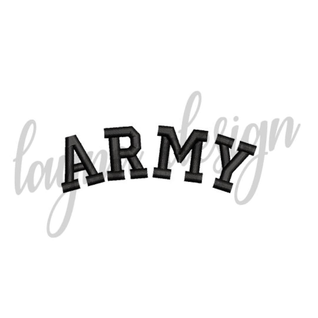 4 Sizes Army - Machine Embroidery Design File / Digital File - Etsy