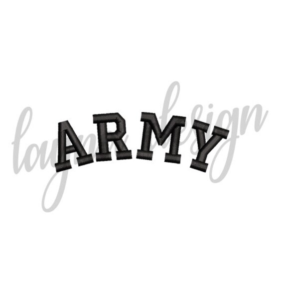 4 Sizes Army Machine Embroidery Design File - Etsy