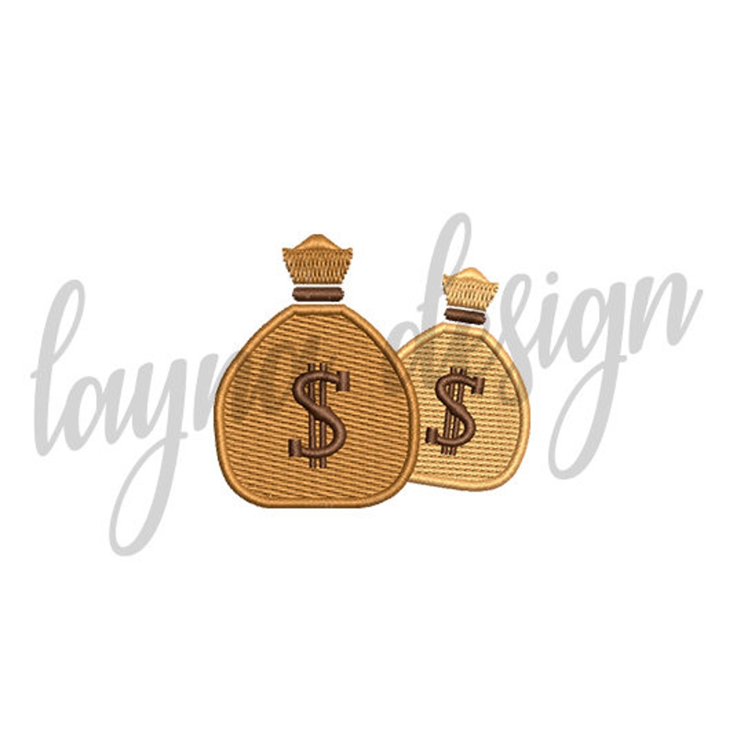 4 Sizes Money Bags - Machine Embroidery Design File / Digital File - Etsy