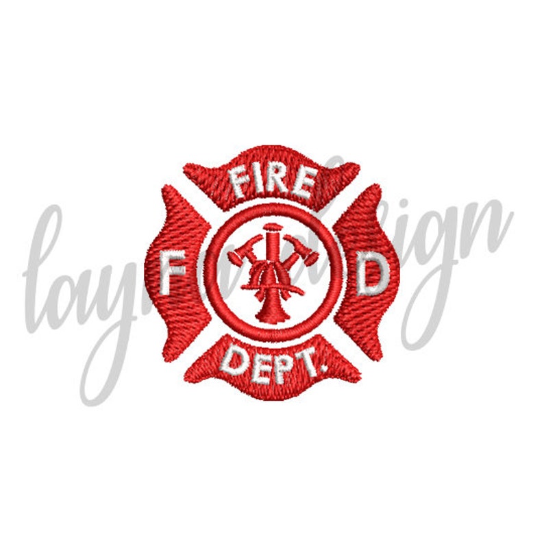 4 Sizes Fire DEPT. Logo Machine Embroidery Design File - Etsy