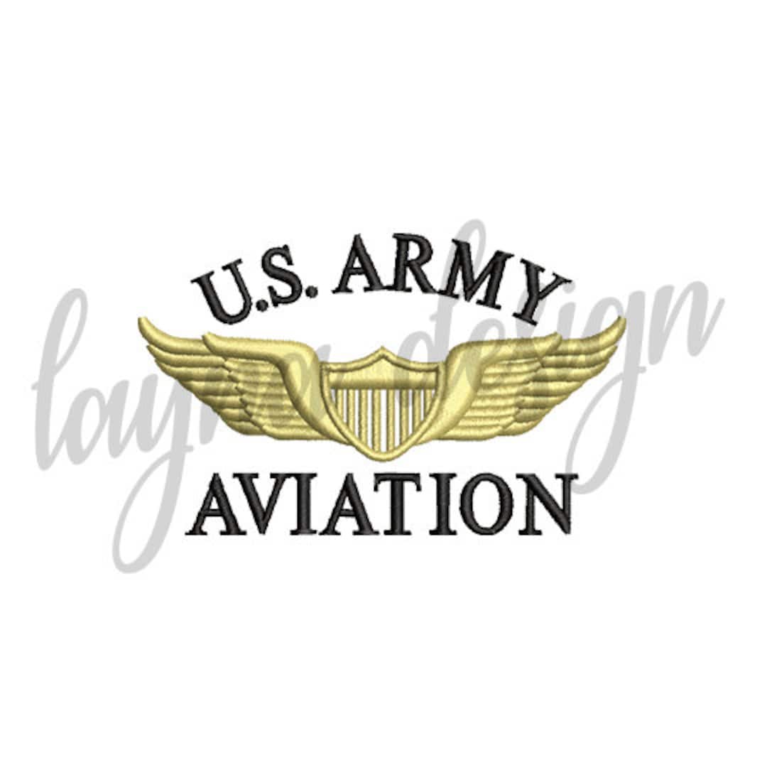 3 Sizes US Army Aviation Wing - Machine Embroidery Design File - Etsy