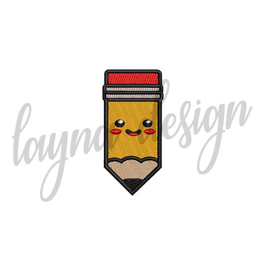 3 Sizes Pencil Design - Machine Embroidery Design File / Digital File ...