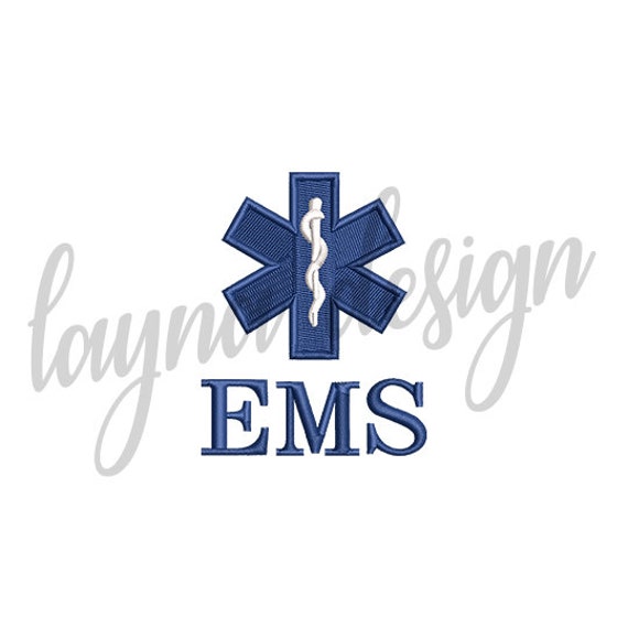 2 Sizes EMS Logo Machine Embroidery Design File | Etsy