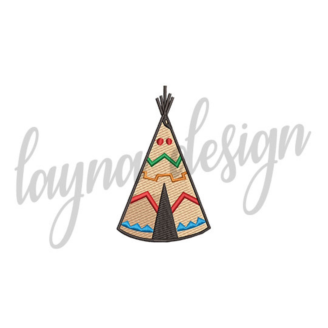 3 Sizes Teepee Design - Machine Embroidery Design File / Digital File ...