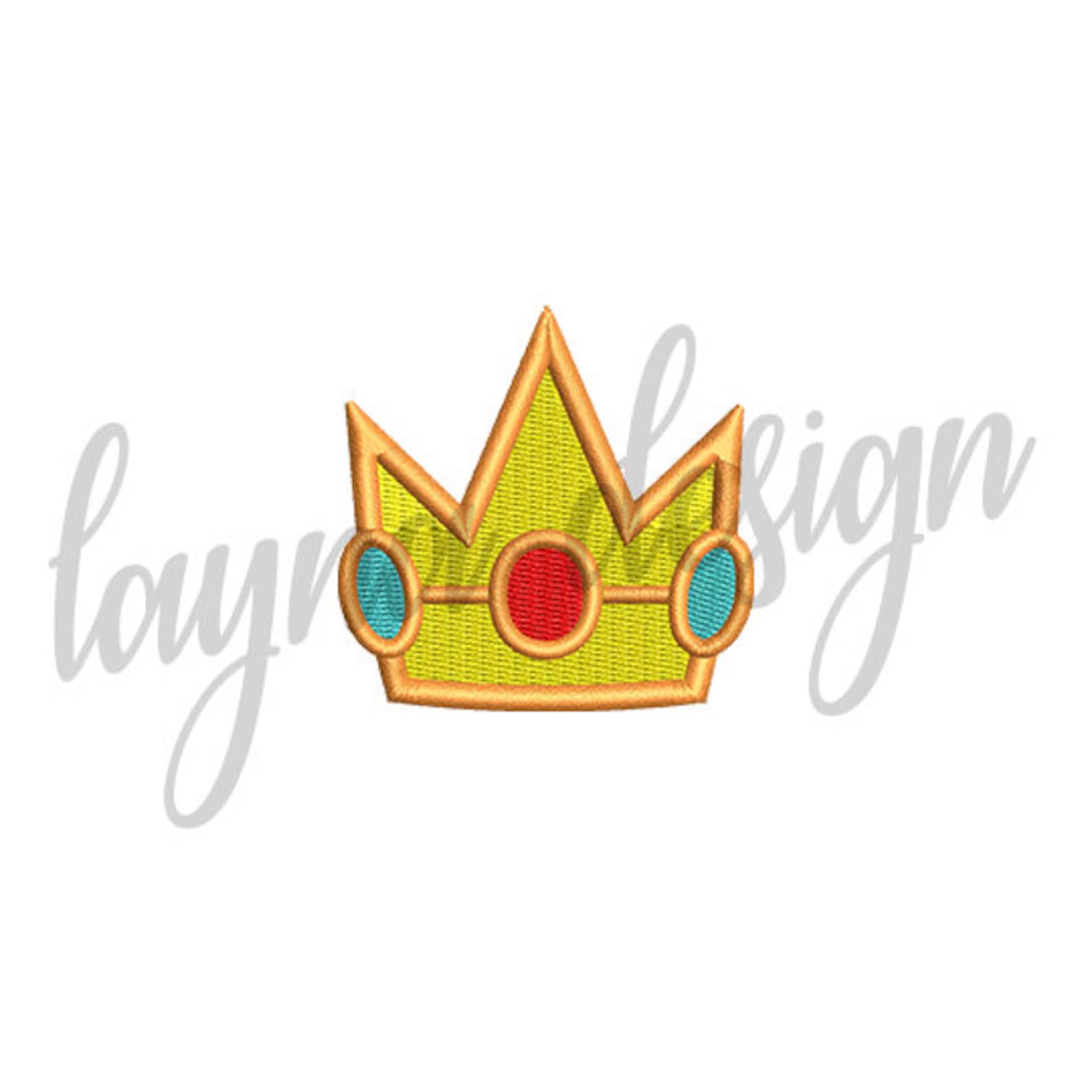 2 Sizes Peach Crown Machine Embroidery Design File - Etsy