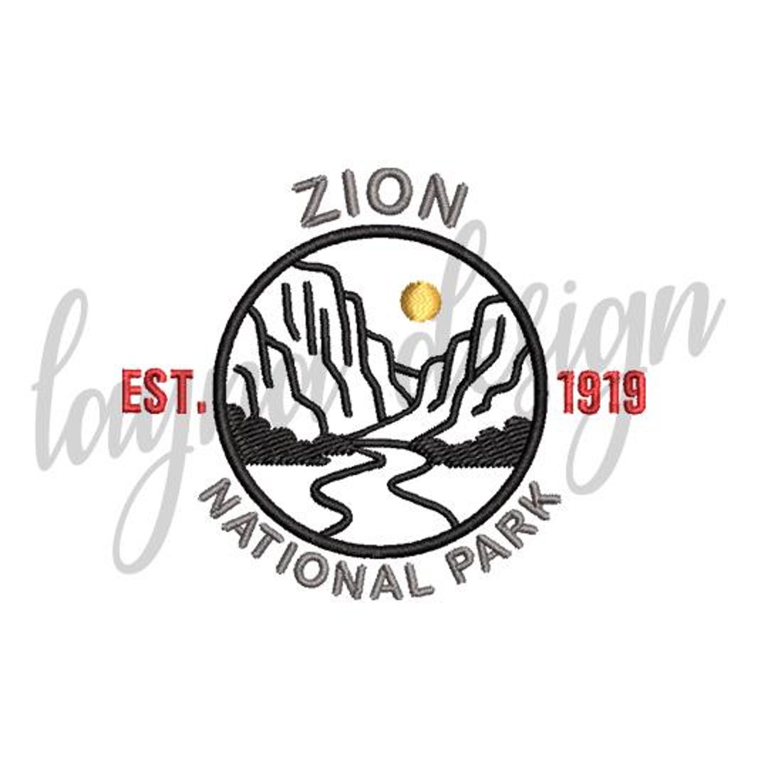4 Sizes Zion National Park Design - Machine Embroidery Design File ...