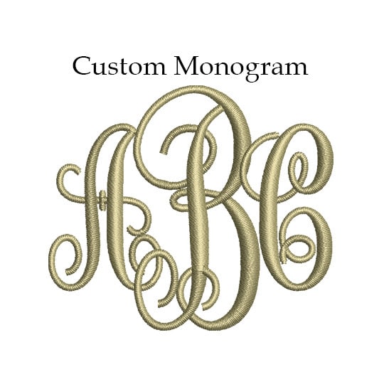 Custom Monogram 3 Letters Digitizing Machine Embroidery Design - Etsy