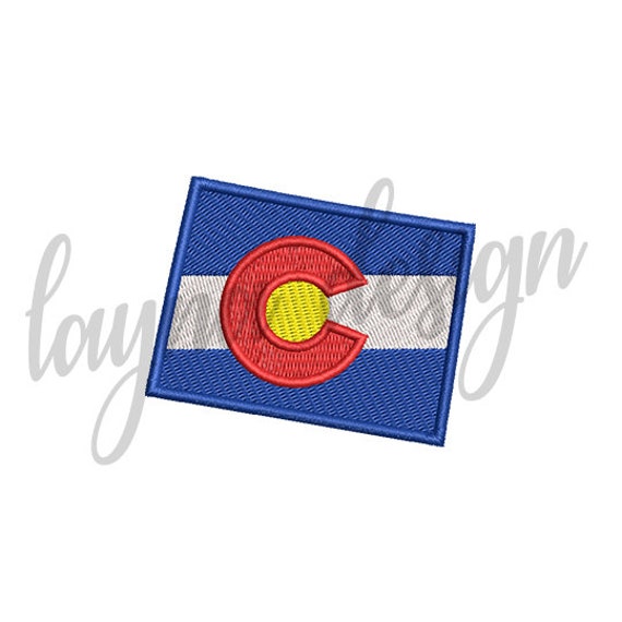4 Sizes Colorado Flag Map Machine Embroidery Design File | Etsy