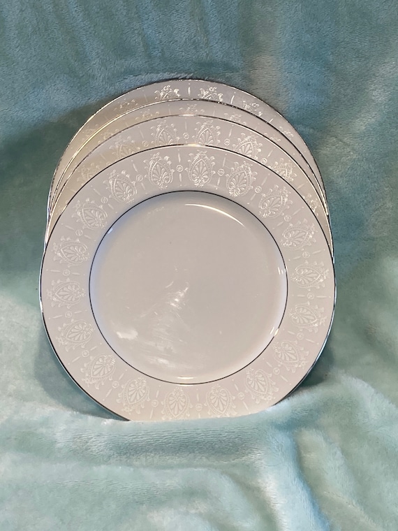 Vtg Set of 4 Crown Empire Fine China Princess Pattern Bread | Etsy