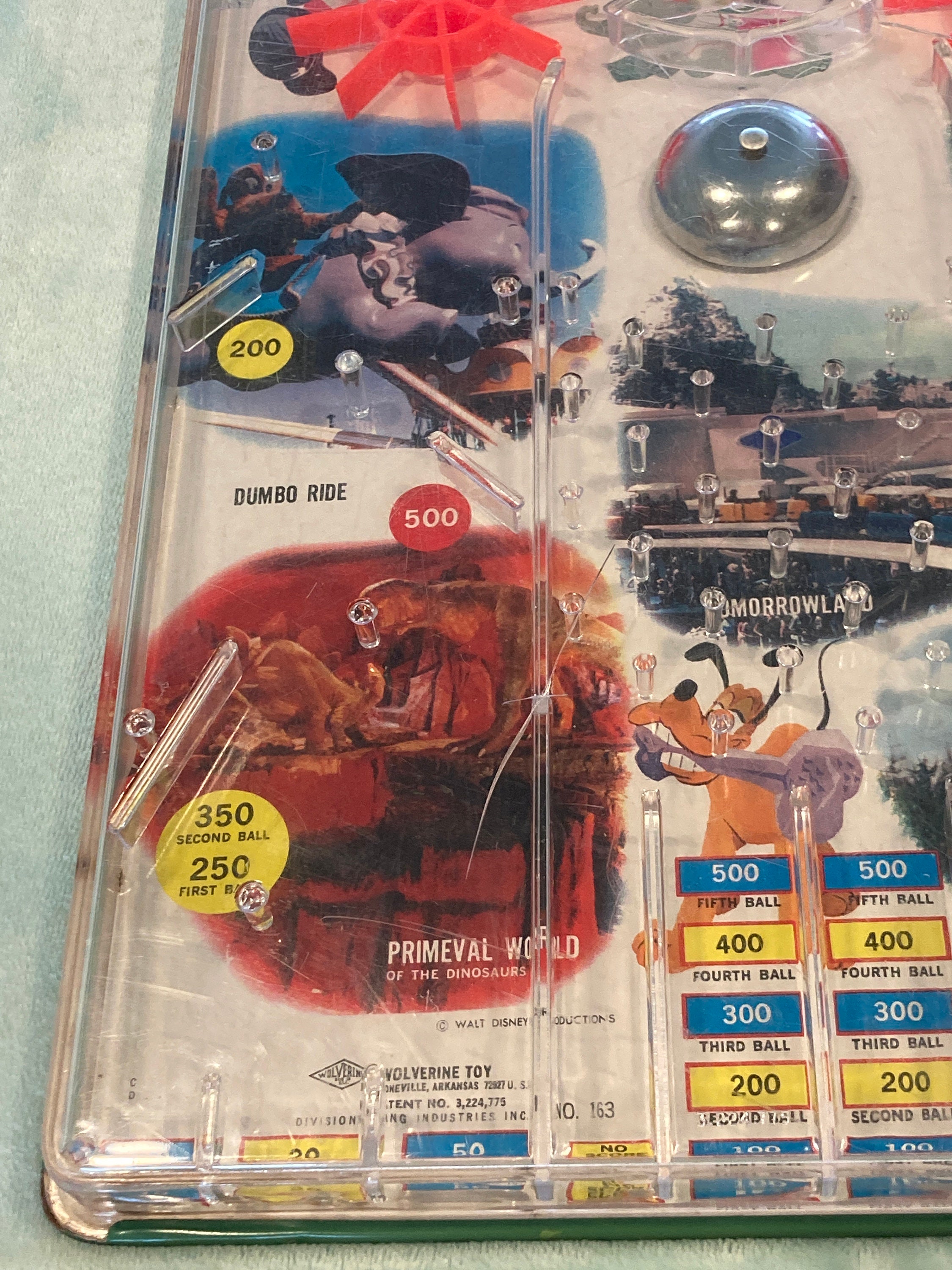 Disneyland Walt Disney Vintage Pinball Tabletop Game by Wolverine Toys ...