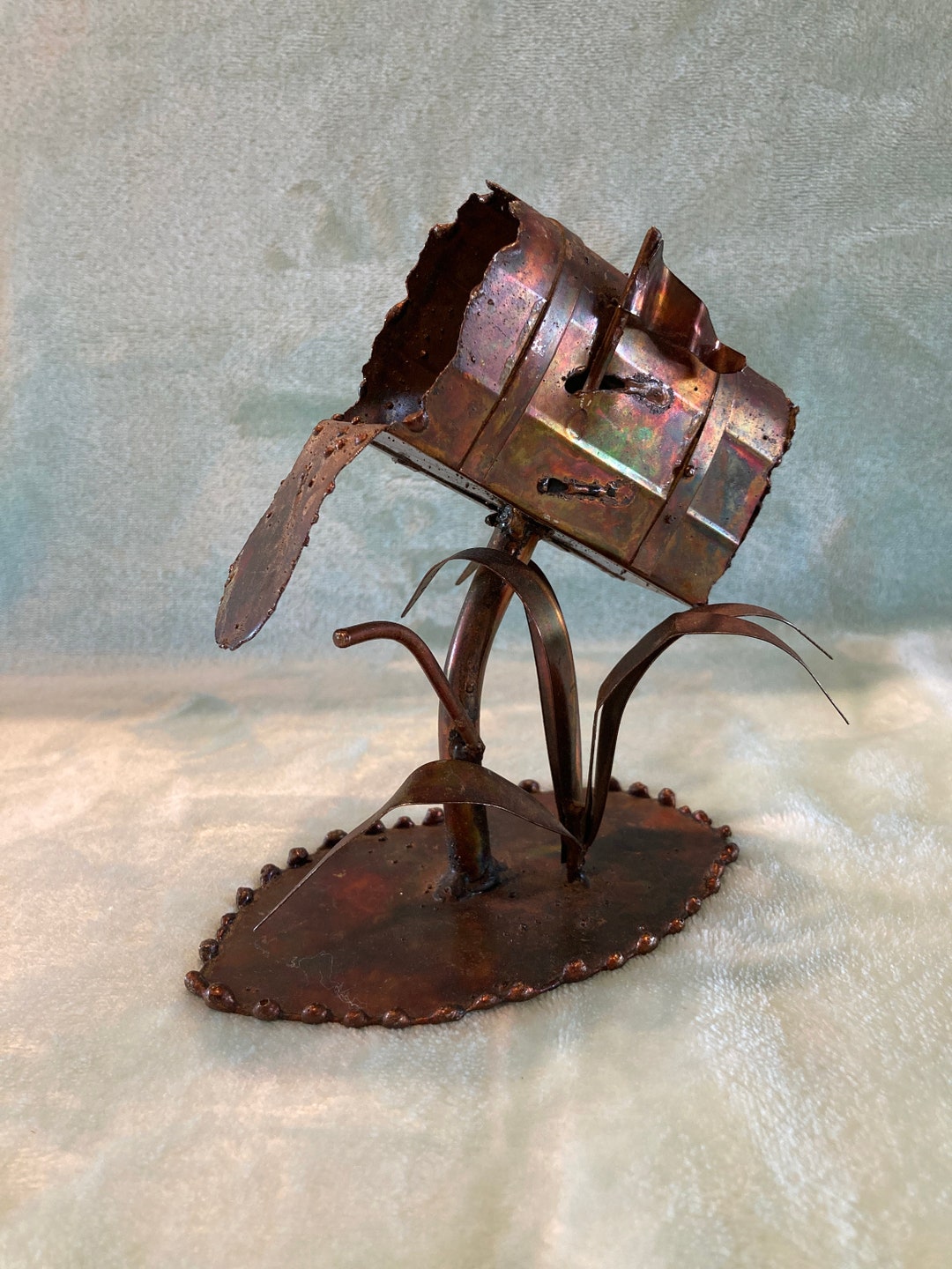 Vtg Brutalist Mailbox Sculpture Metal Mid Century Modern 1974 Enesco - Etsy