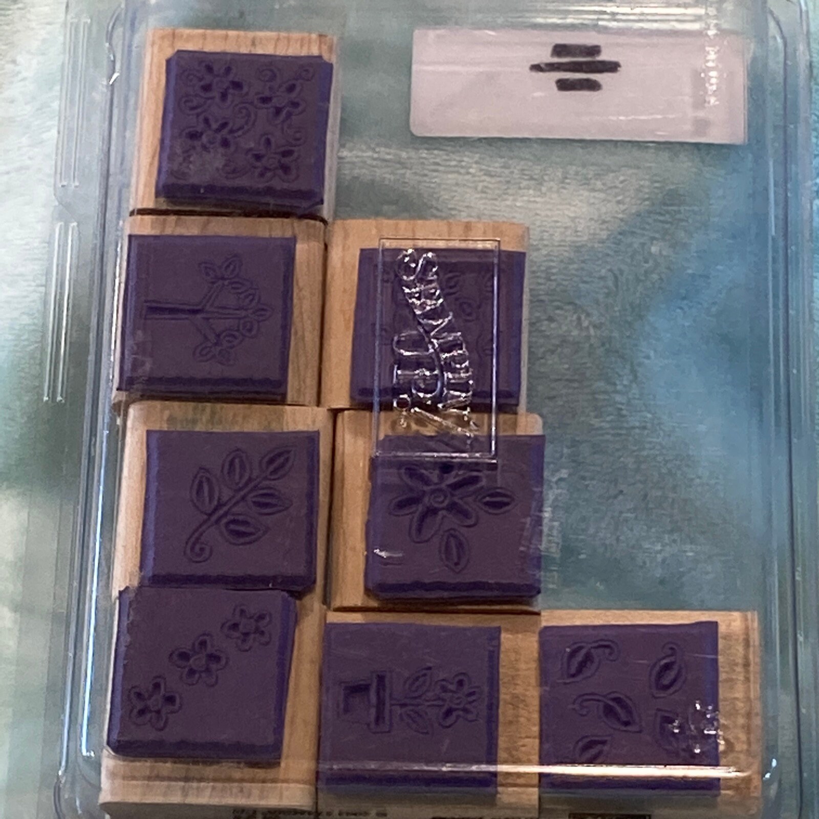 Stampin up Set of 14 Retired Wood Stamps Flower Heart Squares - Etsy