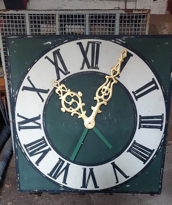 Old Antique Tower Clock Dial With Pair of Hands - Etsy