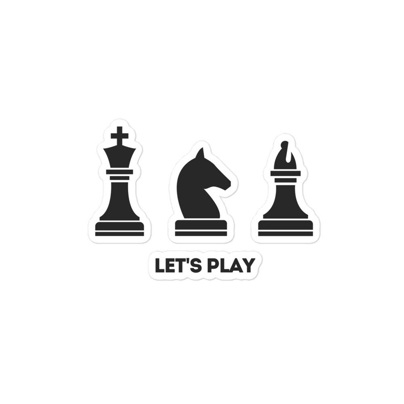 Chess Figures Laptop Sticker, Chess Stickers, Chess Player Stickers ...