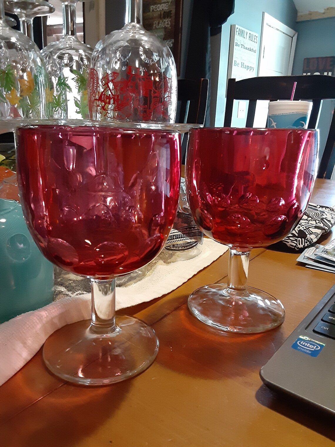 Vintage Thumbprint Goblets-choose 1 - Etsy