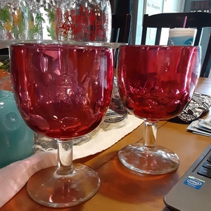 Vintage Thumbprint Goblets-choose 1 - Etsy