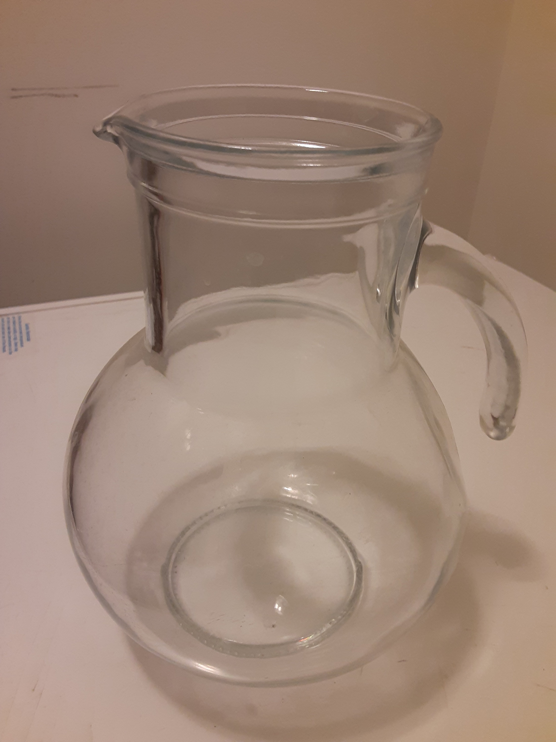 Vintage Italy Glass Pitcher With Lid-free Shipping - Etsy