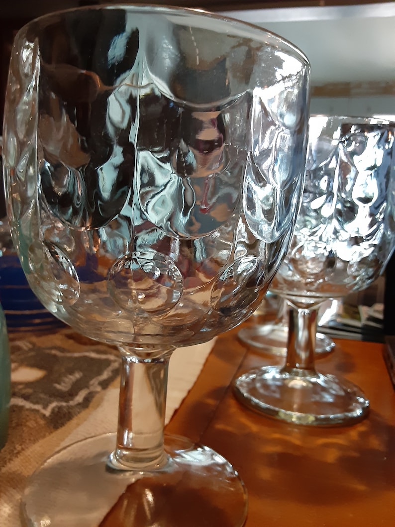Vintage Thumbprint Goblets-choose 1 - Etsy