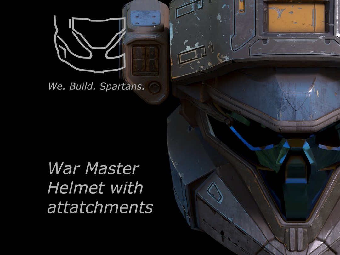 War Master Helmet With Attachments 3d Print File - Etsy