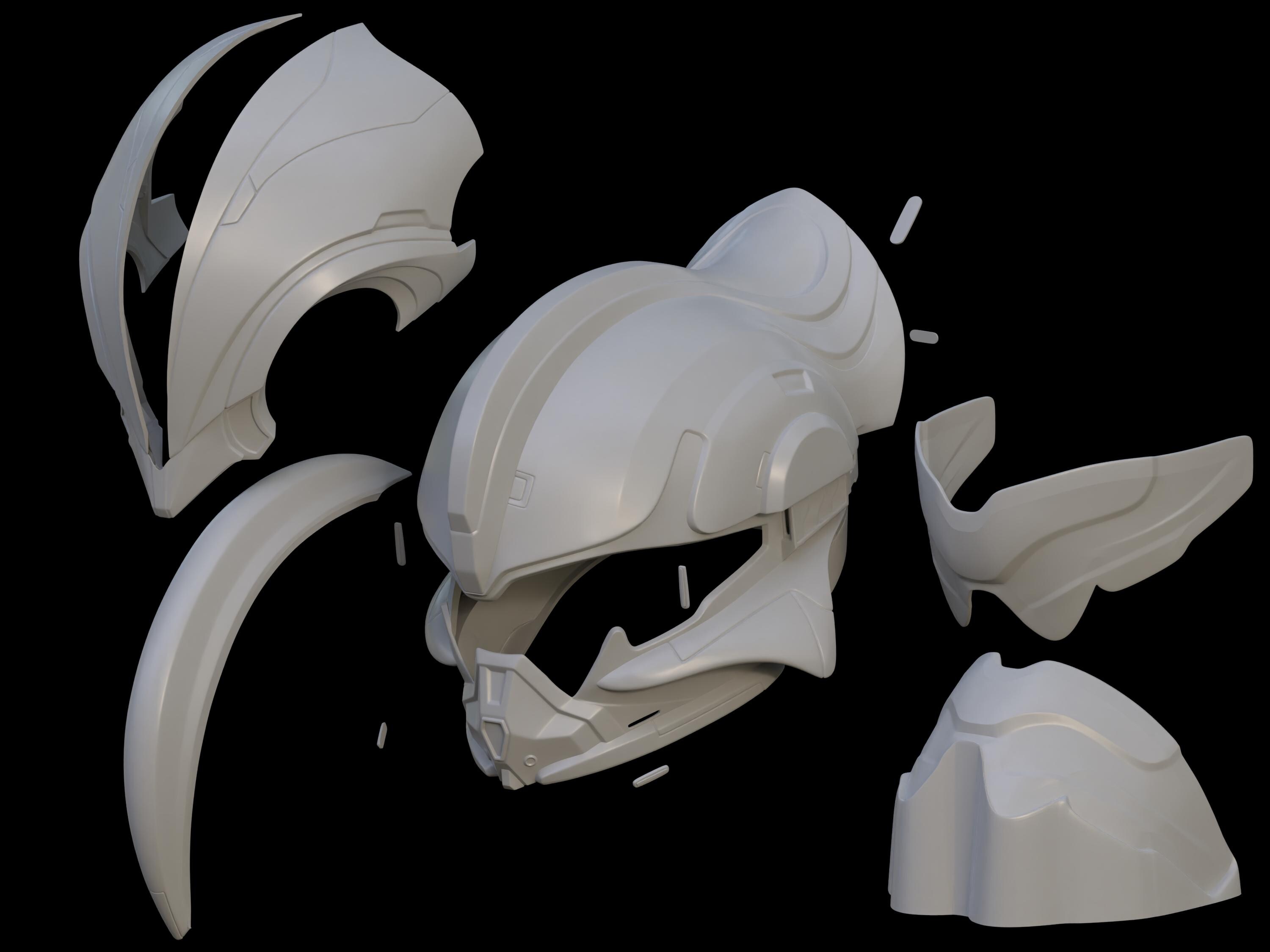 Helioskrill Helmet With Attachment 3d Print File - Etsy