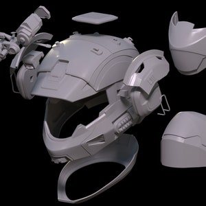 Artaius Helmet With Attachment 3d Print File - Etsy
