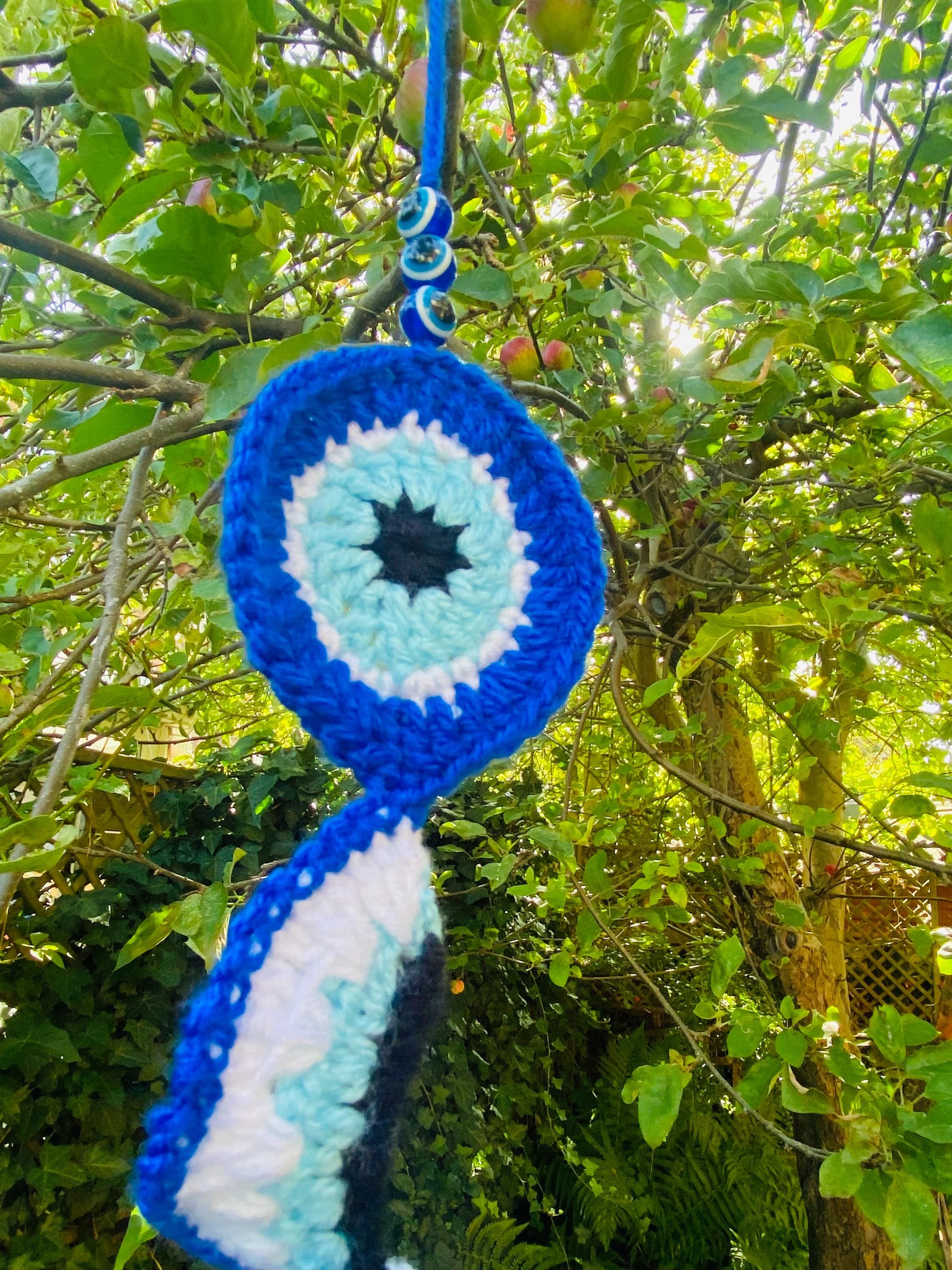 PDF Crochet Evil Eye Wind Spinner Pattern Digital Download Witchy Home ...