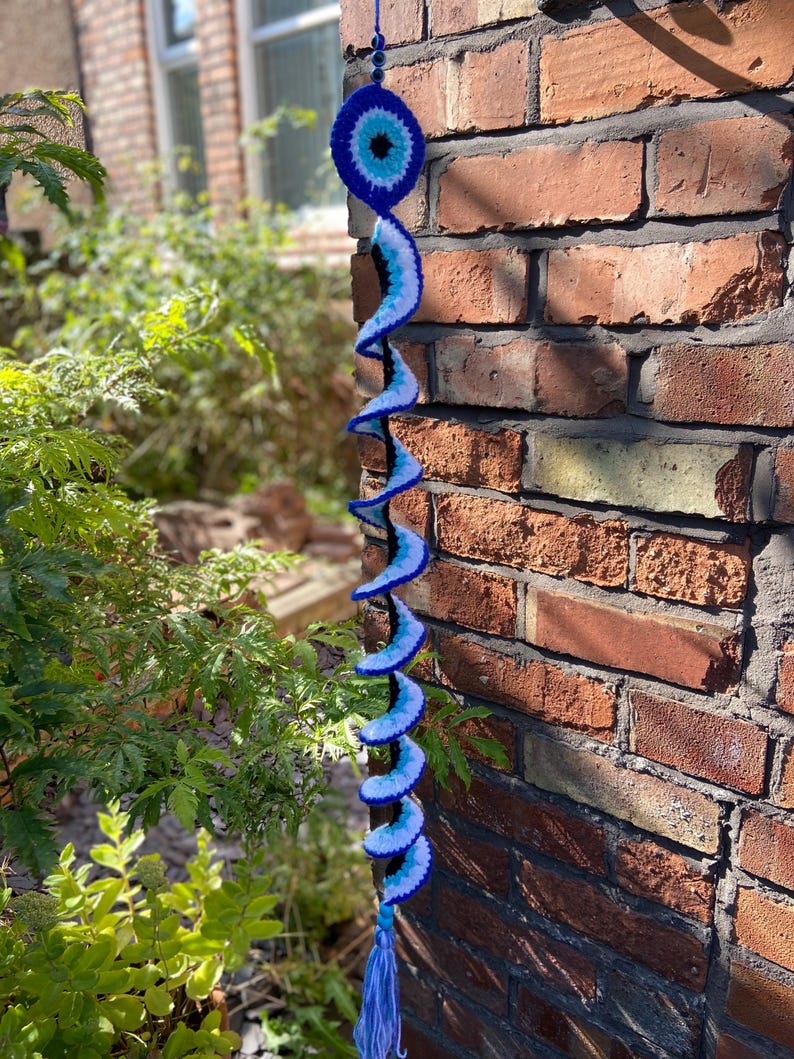 PDF Crochet Evil Eye Wind Spinner Pattern Digital Download Witchy Home ...