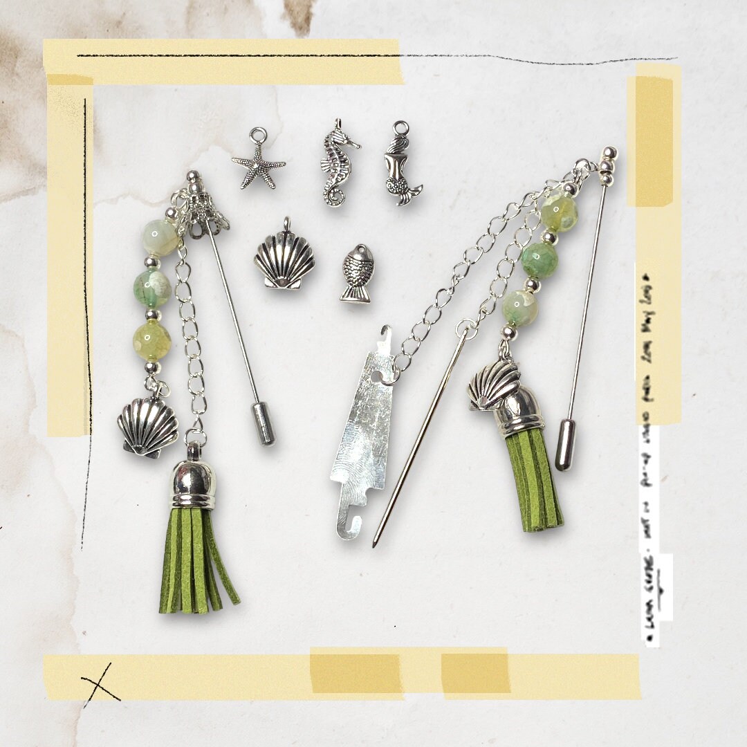 By the Seaside Green Sewing Pin/thread Hopper or Glue Pot Pin - Etsy