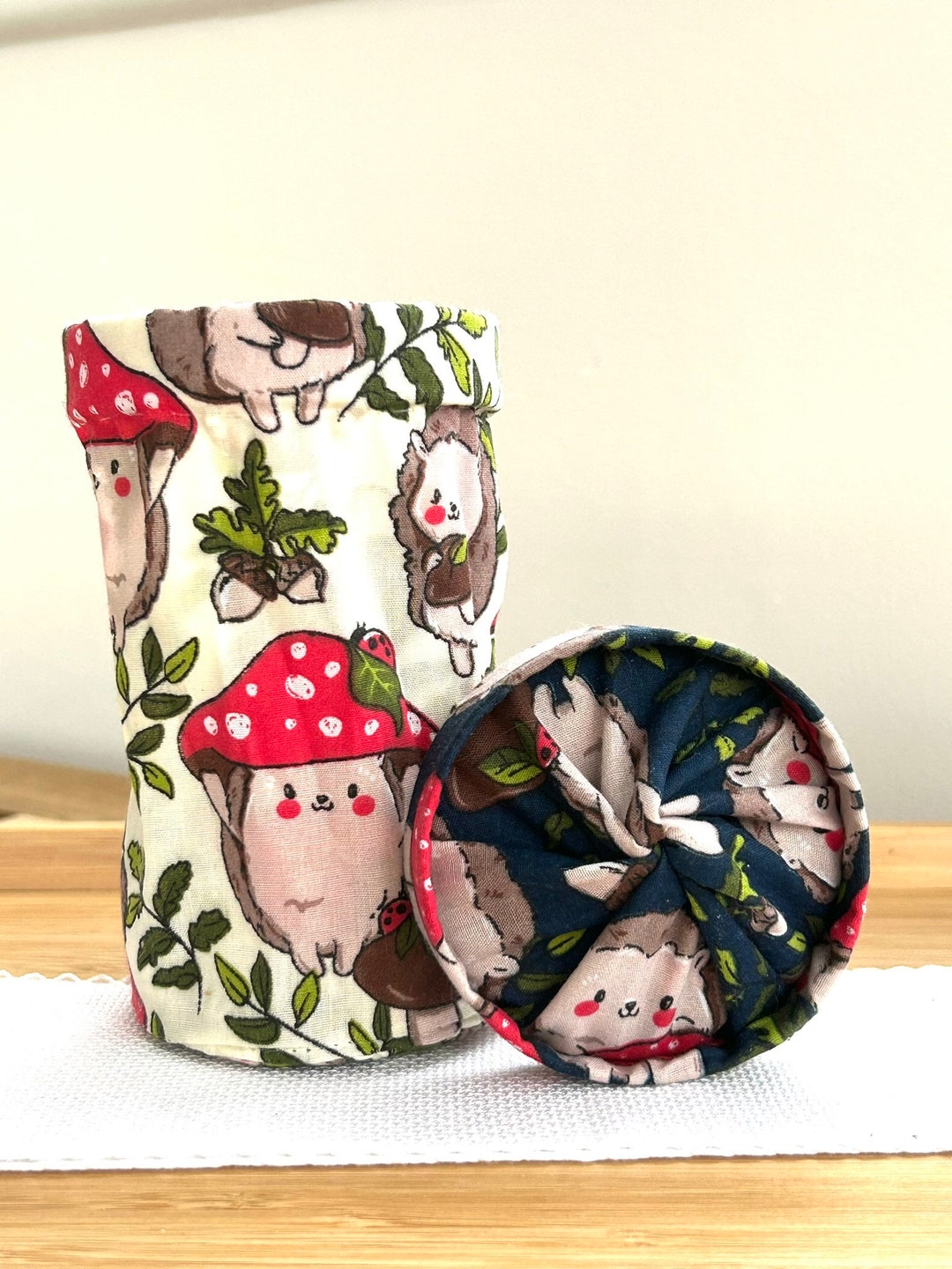 Hedgehog 2 to Choose From Foldable ORT Keeper. Fabric Tub, Thread Bin ...