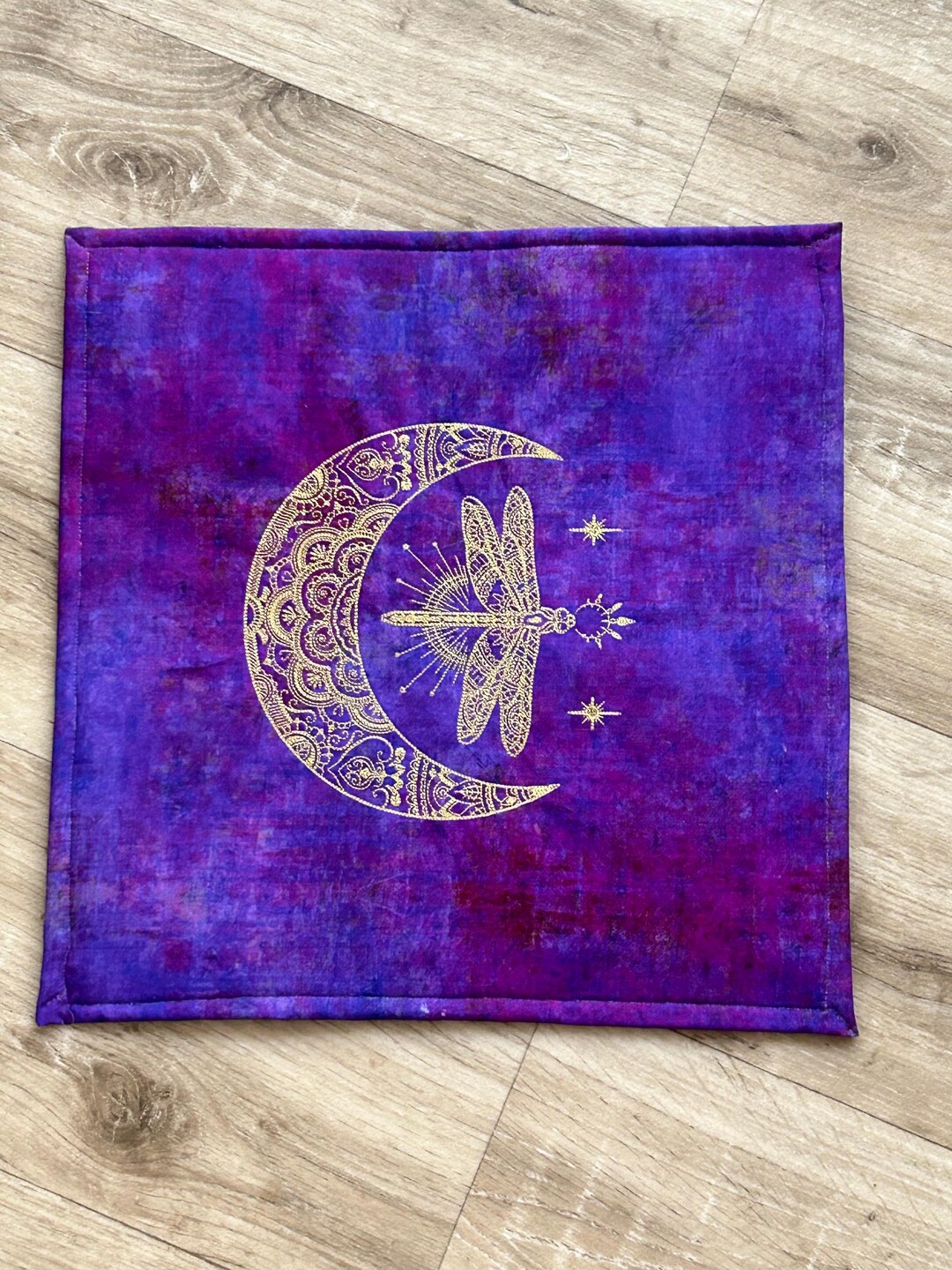 14x14 Moon & Dragonfly Padded WIP Bag - Etsy