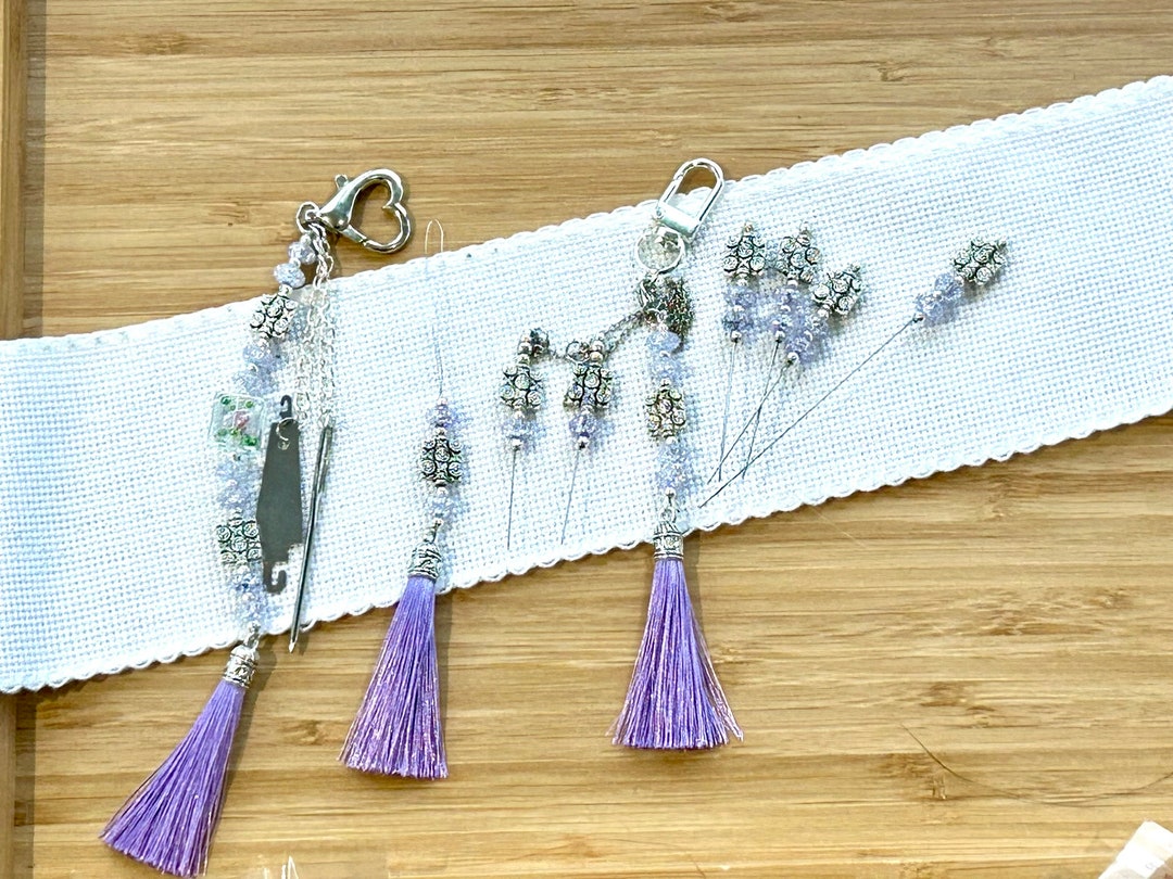 Pale Lilac Set Sold Separately Scissor Minder 7cm Pins 10 Cm Tail Tucker Needle Threader