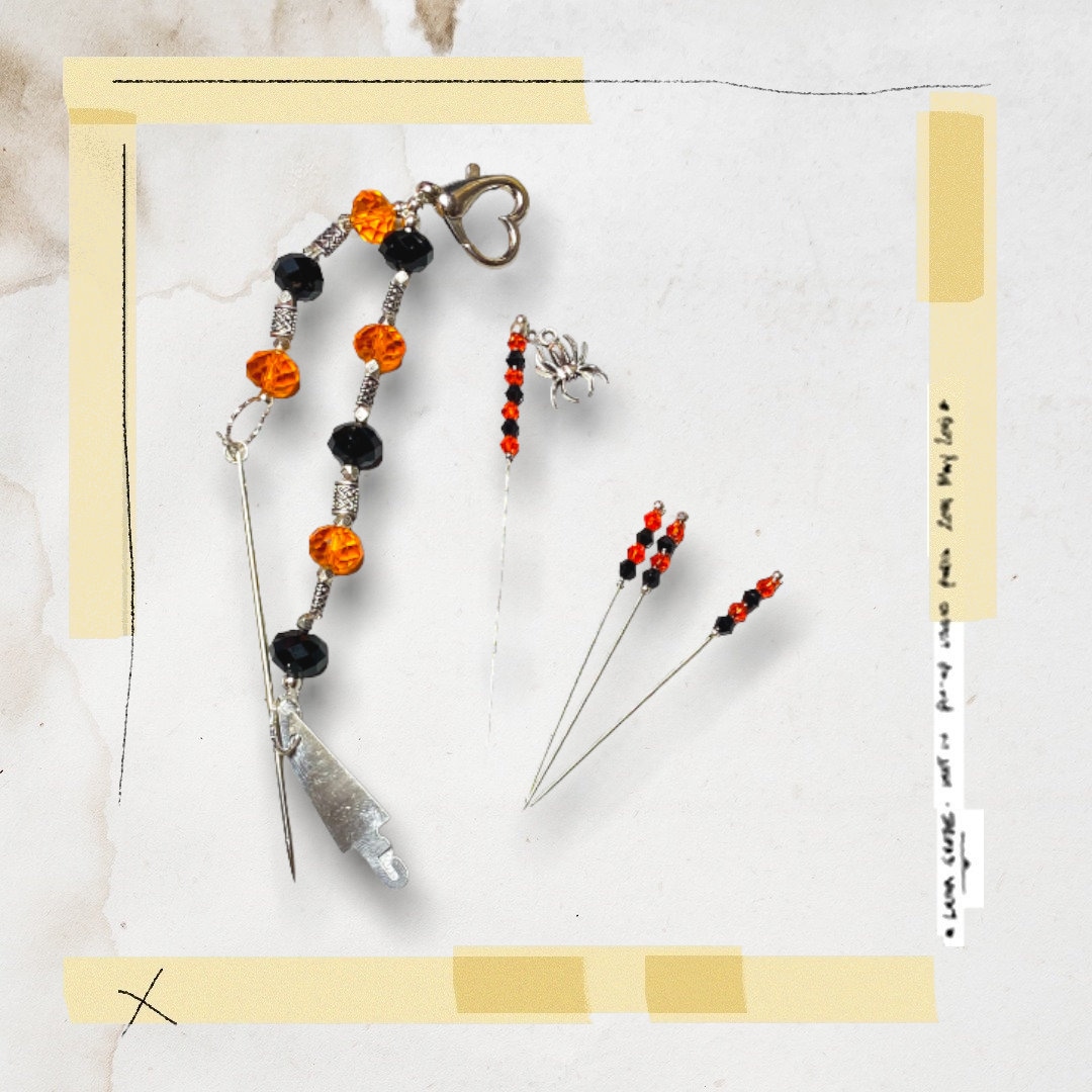 Halloween Spider Tail Tucker, Counting Pins, Needle Threader/minder or ...
