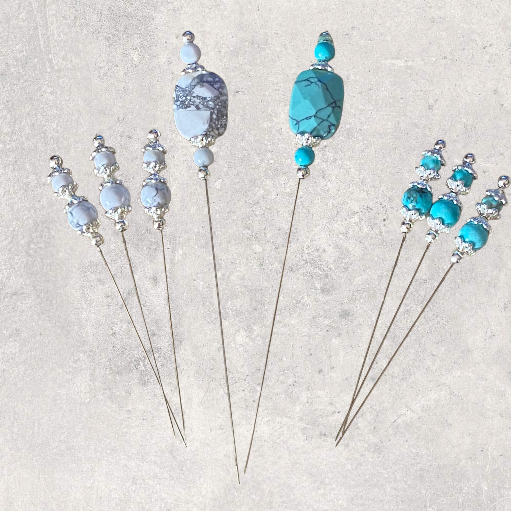 Turquoise white or Blue Tail Tuckers or Pins - Etsy UK