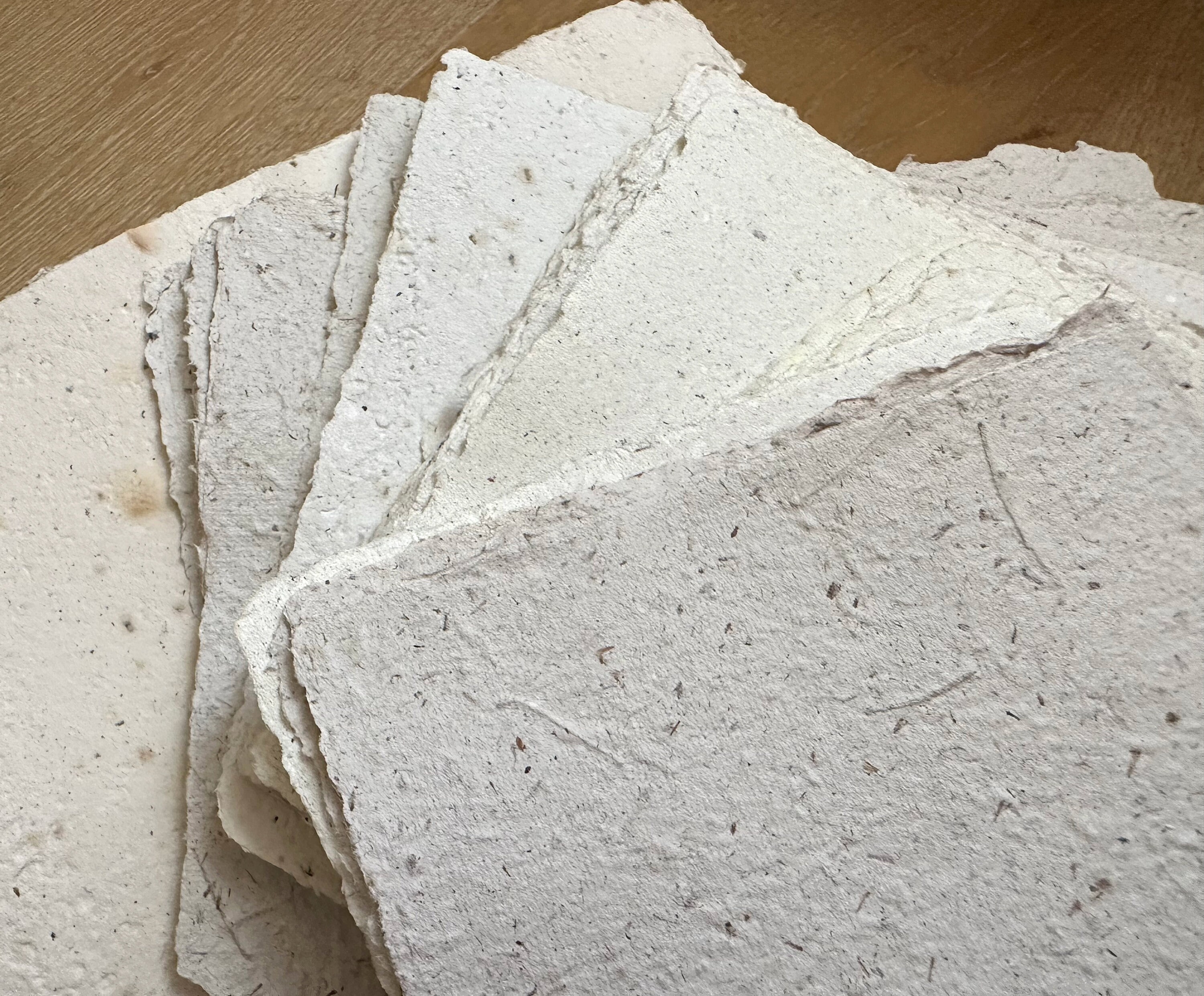 Handmade Paper -- Assorted Neutrals, 7 Sheets per Pack. Size Approx 5.5 ...