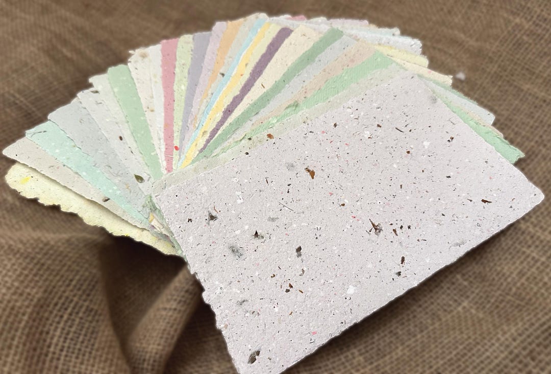 Handmade Paper Variety Pack: 20 Sheets in Assorted Colors & Weights; 5. ...