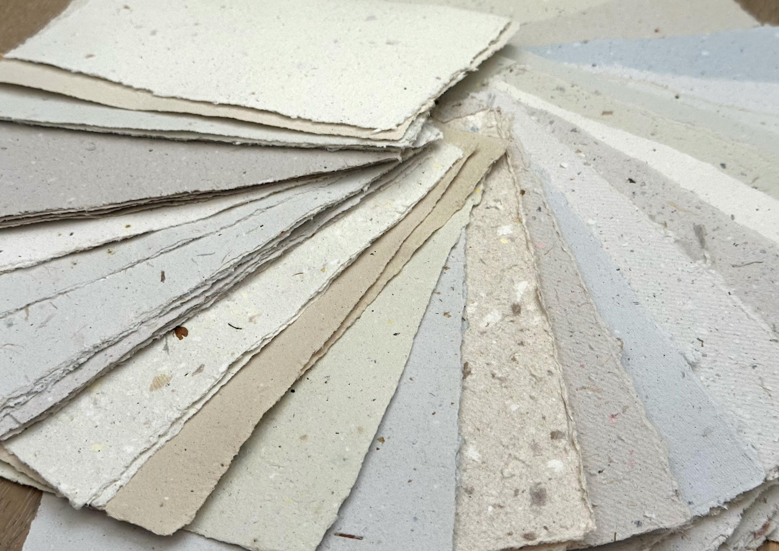 Handmade Paper: Assorted Neutrals, 7 Sheets per Pack. Size Approx 5.5 X ...