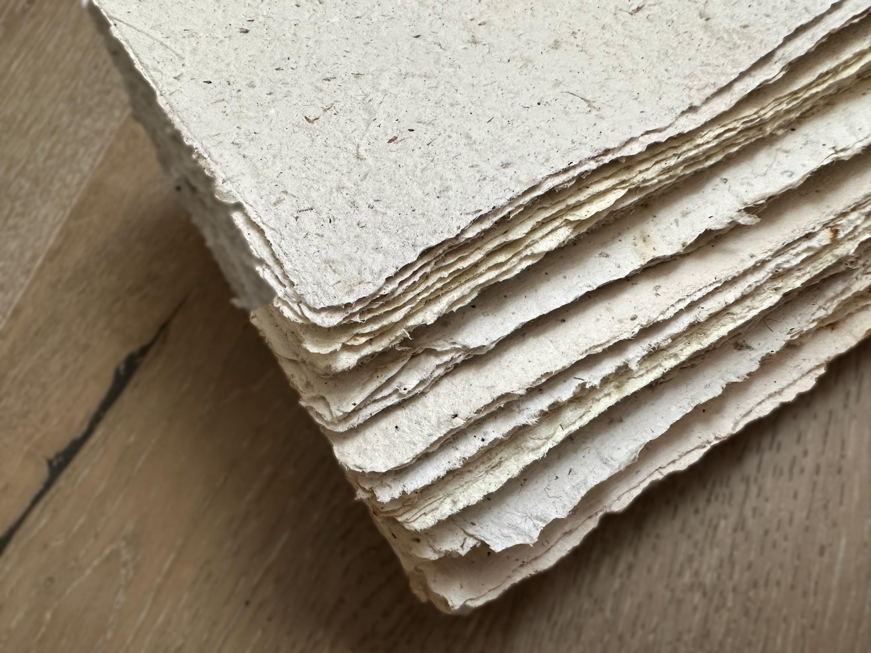 Handmade Paper: Assorted Neutrals, 7 Sheets per Pack. Size Approx 5.5 X ...