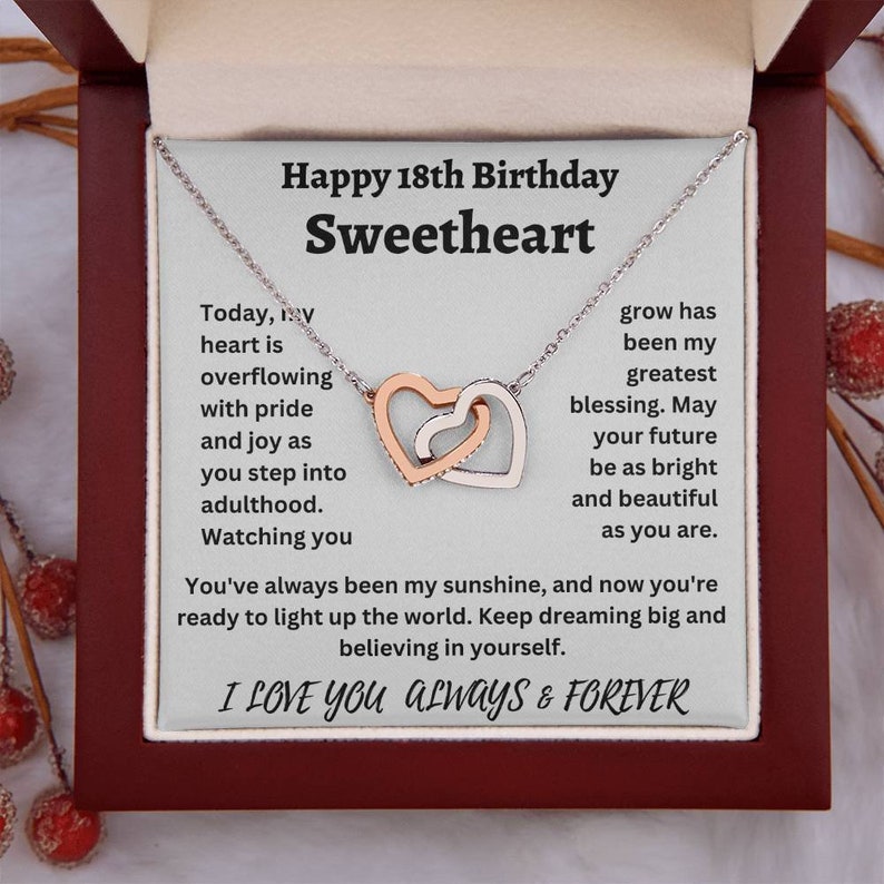 Happy 18th Birthday Jewelry Gift, 18th Birthday Gift for Daughter ...