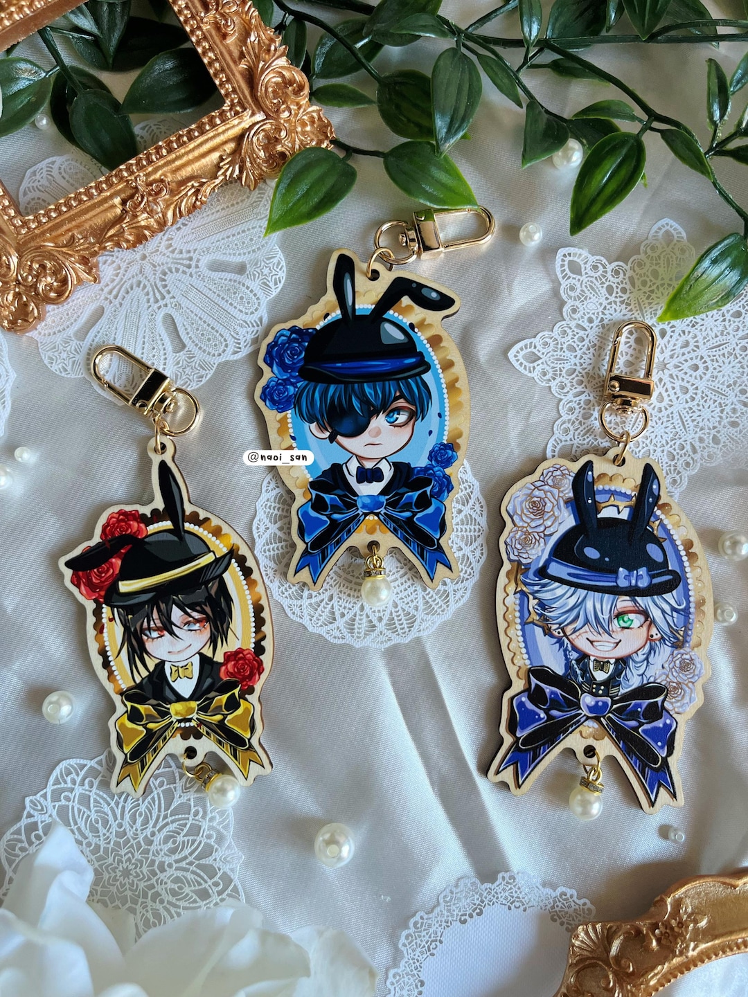 Black Butler Keychains Chibi Bunny - Etsy