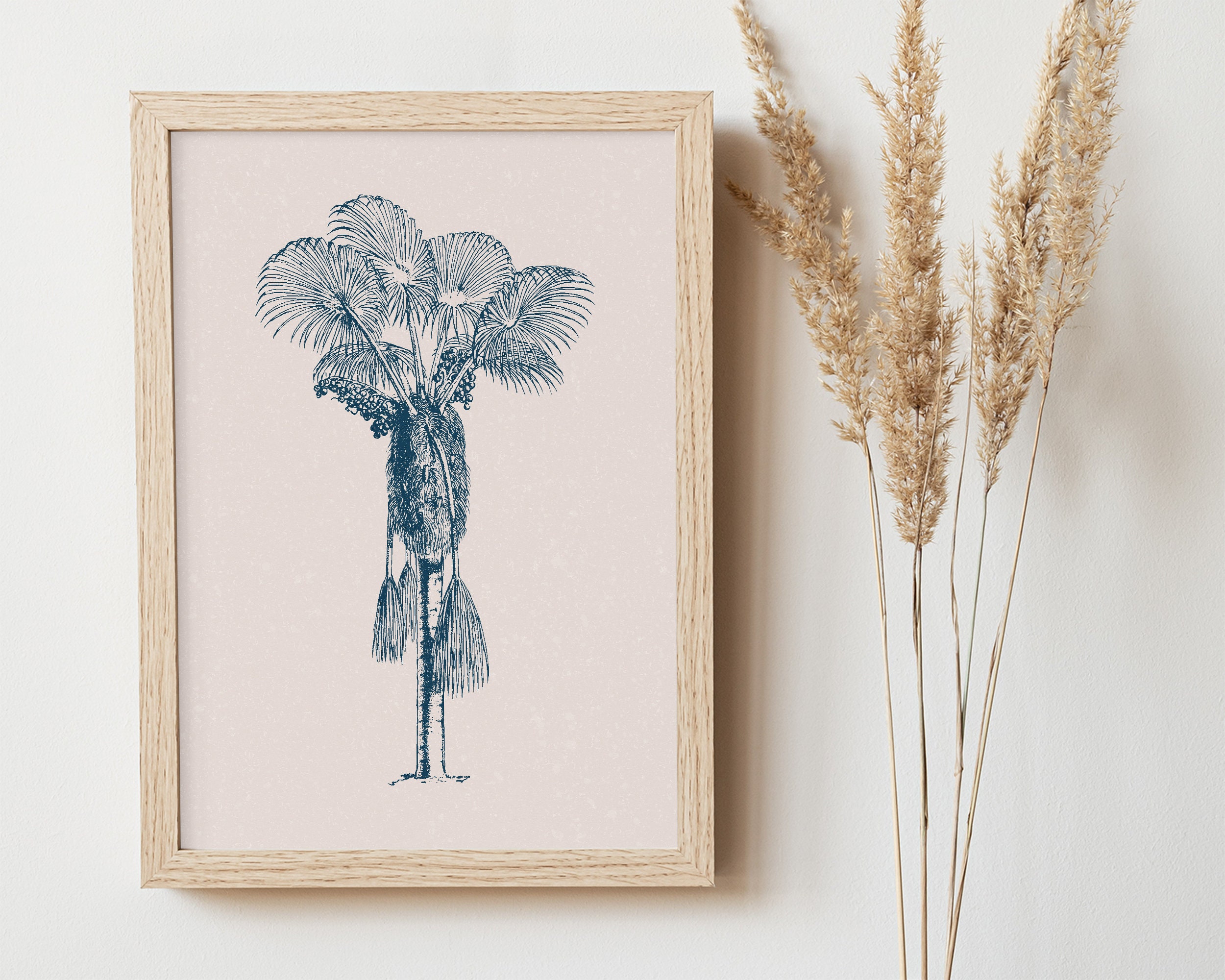 Tropical Palm Tree Print Beach Wall Art Coastal Wall Art Nautical Wall