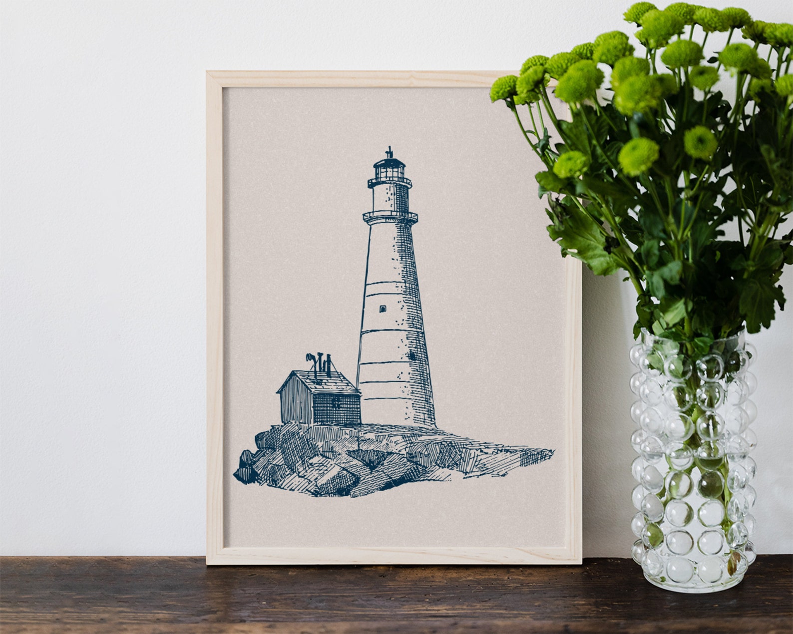 Vintage Lighthouse Print - Nautical Home Decor - Nautical Wall Art ...