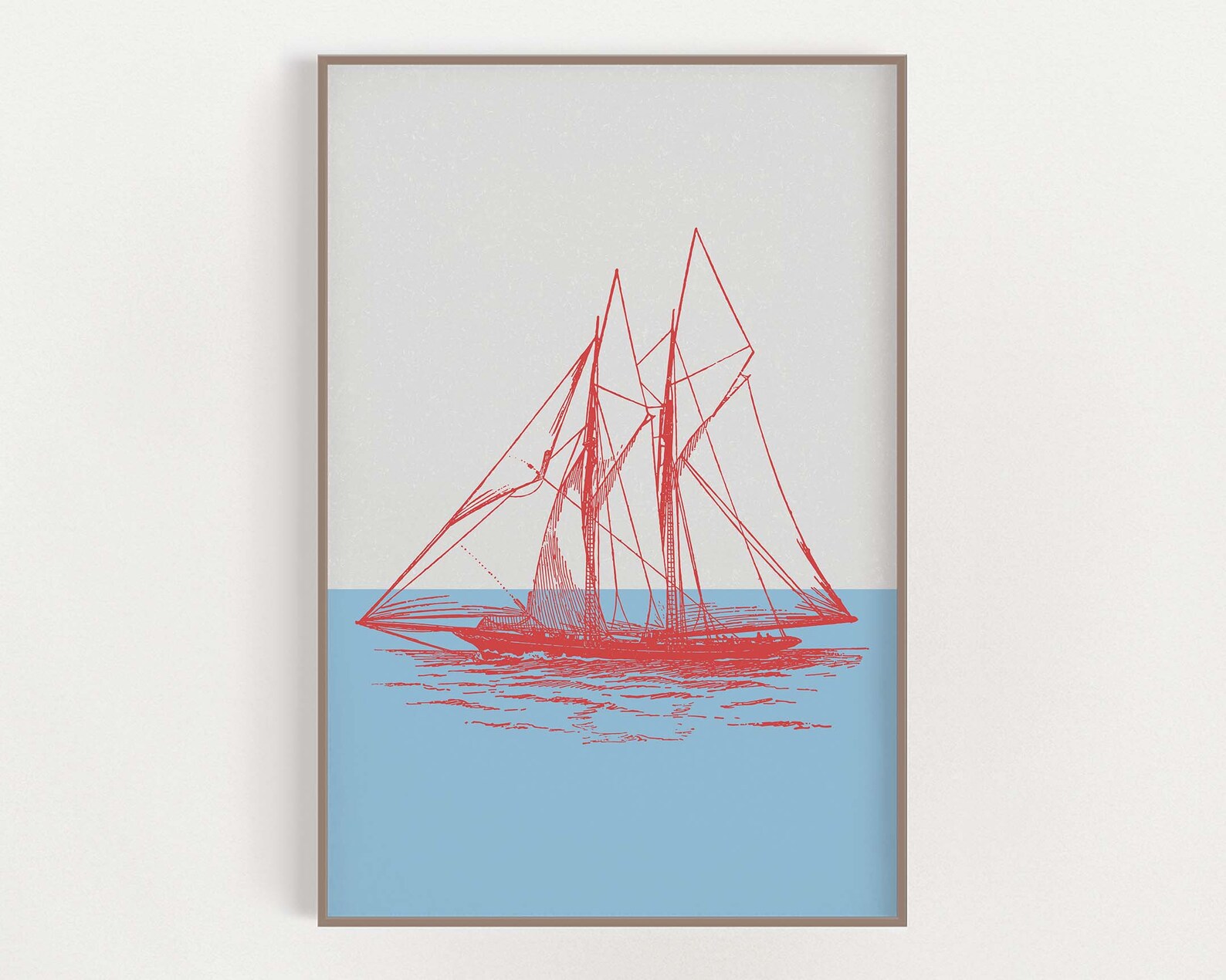 Vintage Boat Print - Summer Pop - Nautical Decor - Coastal Wall Art ...