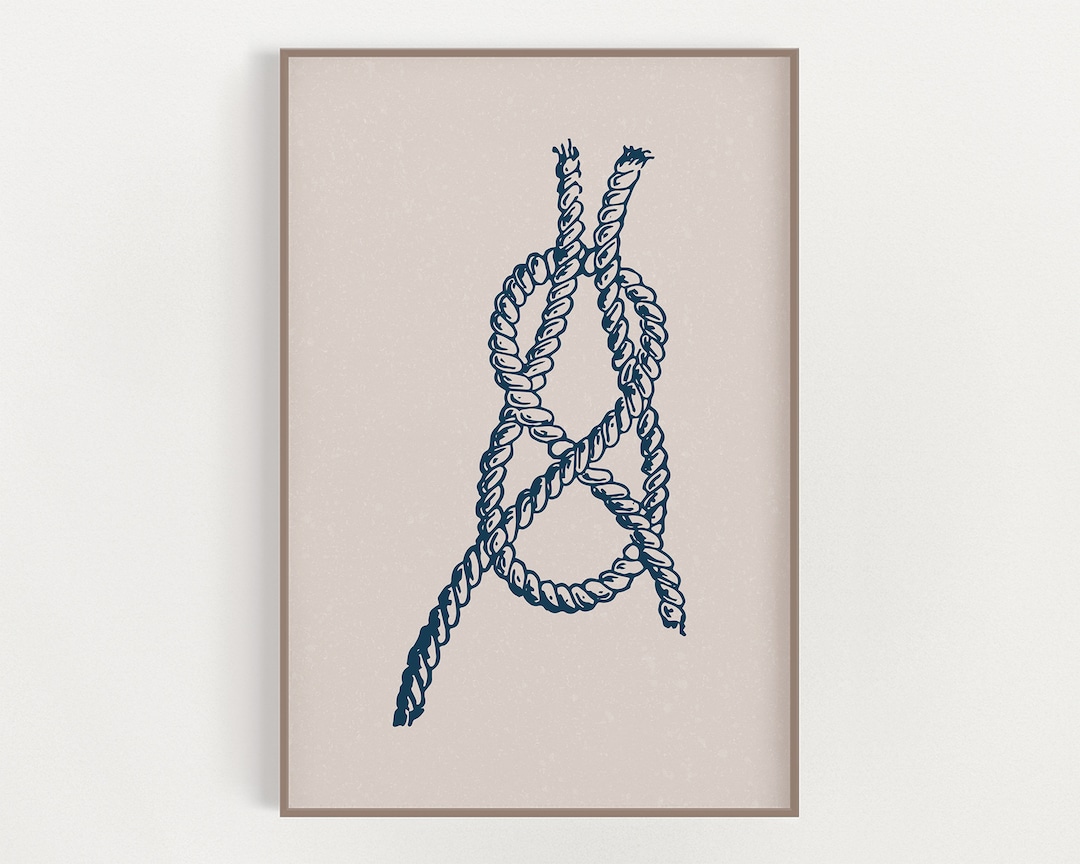 Vintage Nautical Knot Print - Nautical Home Decor - Coastal Wall Art ...