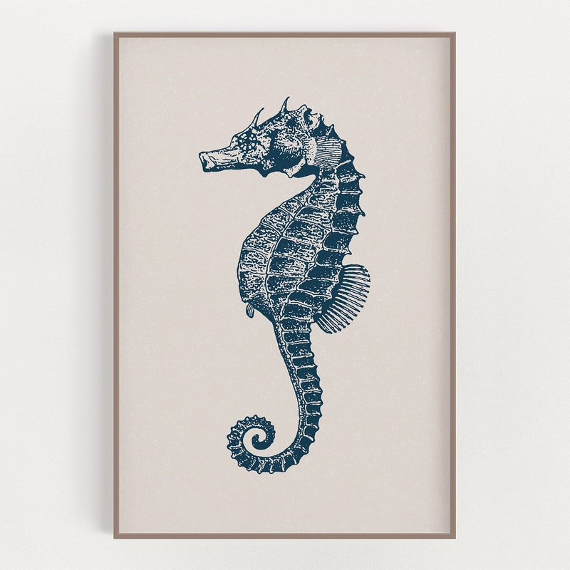 Seahorse Art Print - Etsy