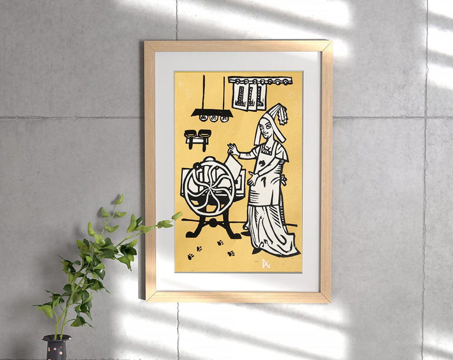 Medieval Printmaking Linocut Print Medieval Art Hand - Etsy