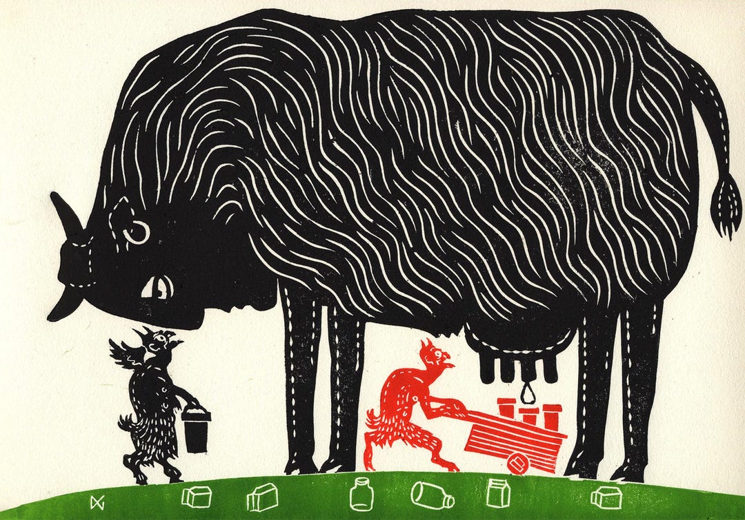 The Devils Were Surprised at the Size of the Cow That Supplies the Milk ...