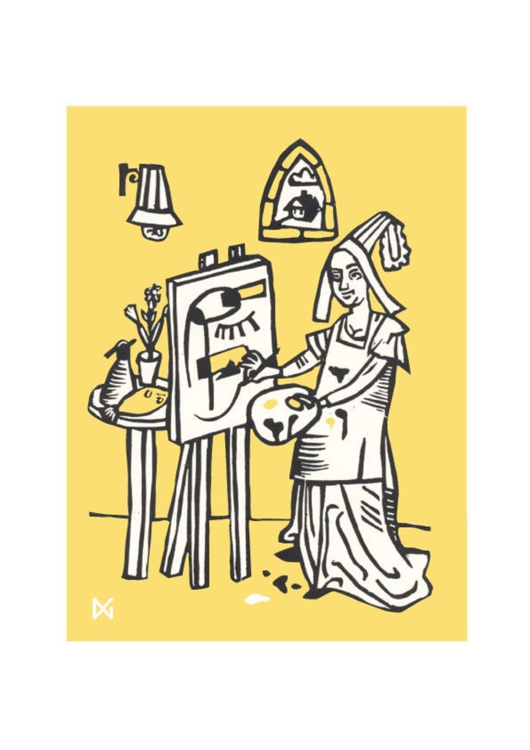 Medieval Still Life | Linocut Print | Medieval Art | Hand Printed - Etsy